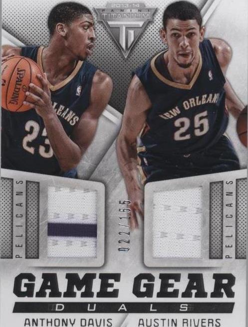 2013-14 Panini Titanium - Game Gear Duals Material Anthony Davis ...