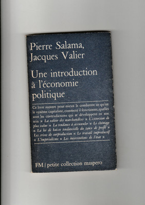 Une introduction à l'économie politique Pierre Salama Jacques Valier ...