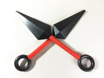 Wooden Naruto Ninja Kunai Throwing Knife 2 Set Black Cosplay | eBay ...