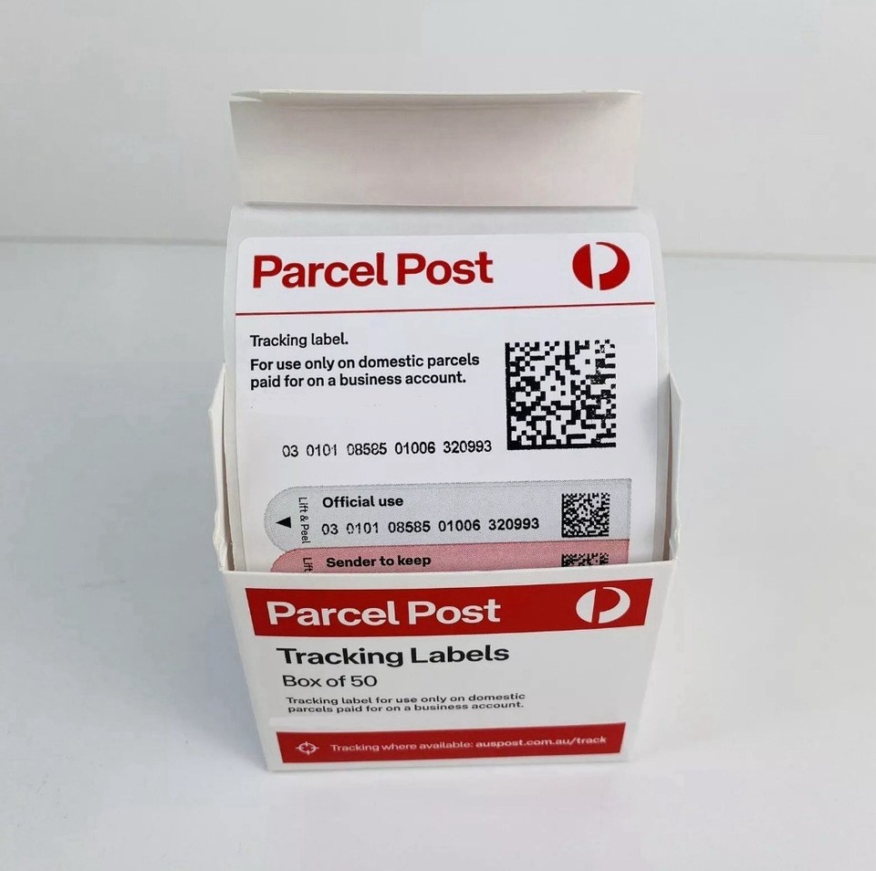 50x Australia Post Parcel Tracking Labels QR Code Auspost Label | eBay ...