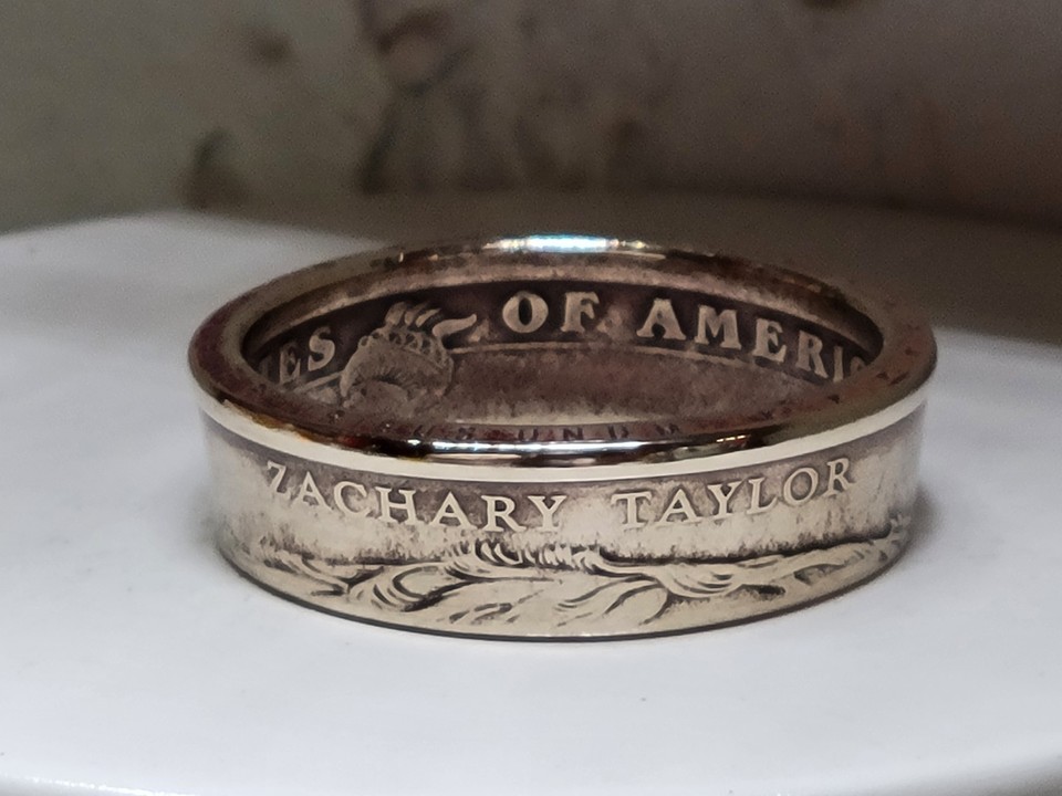 ZACHARY TAYLOR - Size 12 Presidential Dollar Coin Ring | eBay