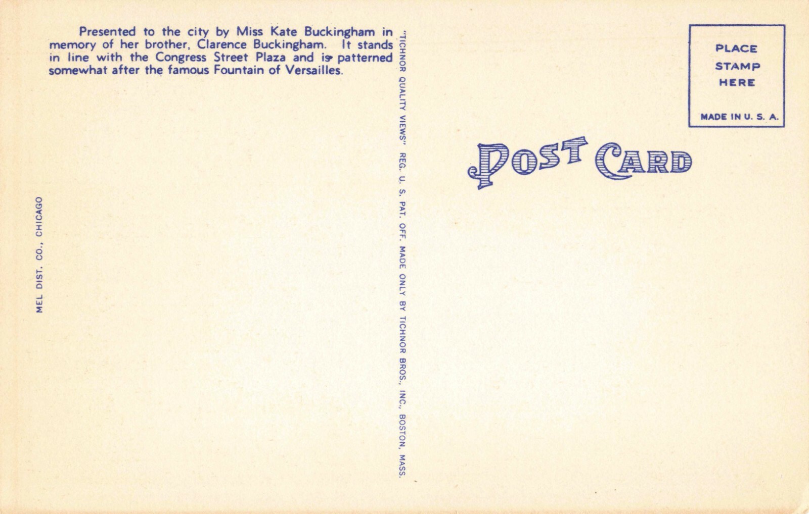 Postcard Buckingham Fountain Grant Park Chicago Illinois | eBay