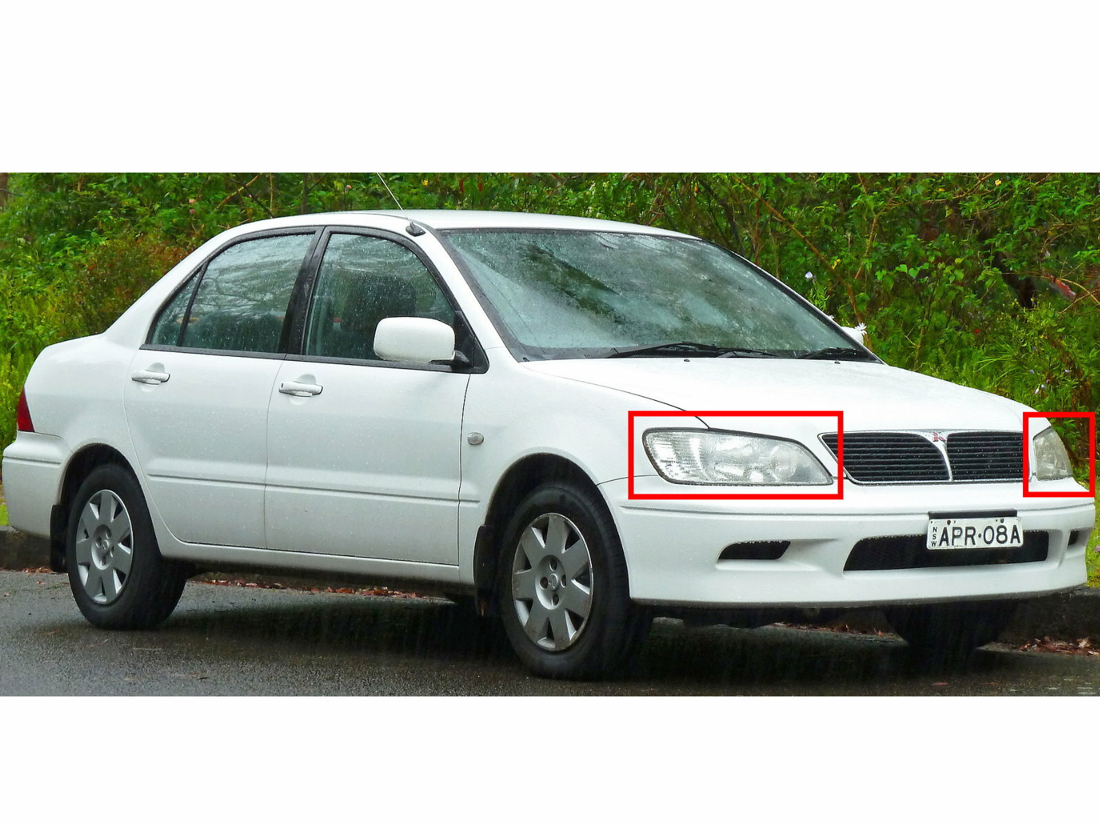 LANCER CEDIA/CG 01-03 Sedan/Wagon Clear Headlight Black US for ...