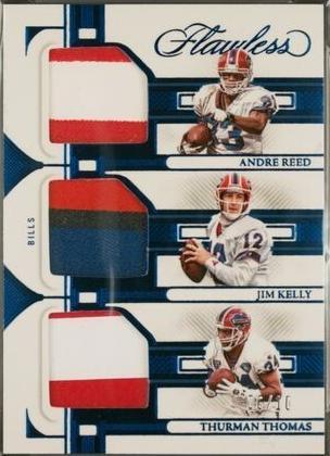 2023 Panini Flawless - Triple Patches Jim Kelly, Thurman Thomas, Andre ...