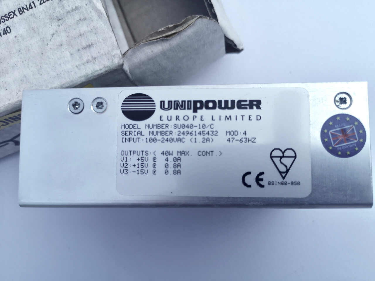 UNIPOWER SU040-10/C POWER SUPPLY STOCK #S2249 | eBay UK