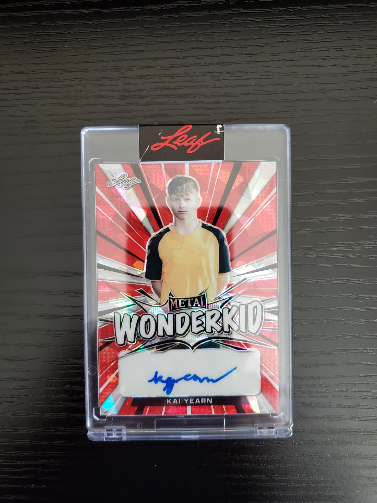 Kai Yearn - 2022 Leaf Metal Soccer Autograph - RED CRYSTAL WONDERKID ...