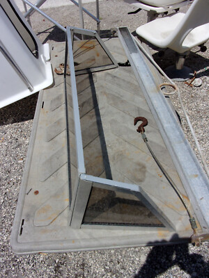 Marine boat Windshield aluminum frame with adjustable side wings tinted ...