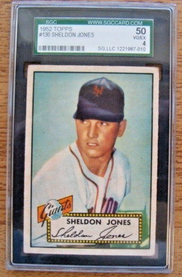 1952 Topps SGC 4 VG-EX #130 Sheldon Jones New York Giants (no creases ...
