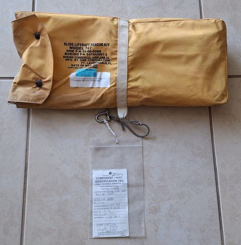 Airline Emergency Survival Kit Boeing 747 Slide Liferaft Rescue DME ...