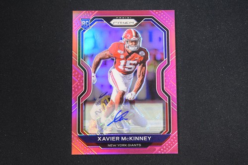 Xavier McKinney 2020 Panini Prizm #349 Rookie Autograph Signature Pink ...