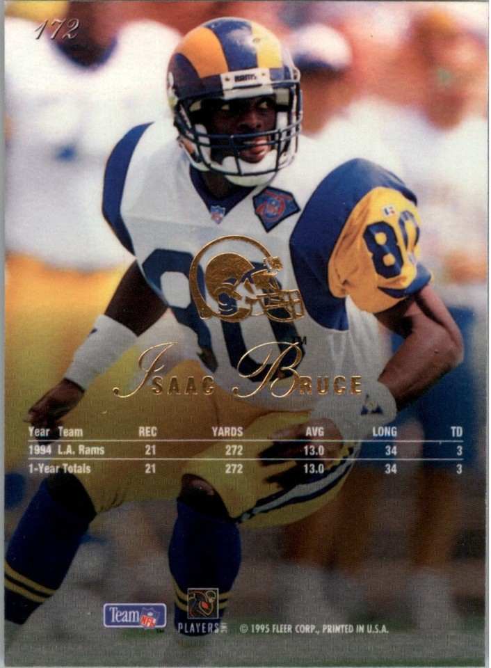 1995 Flair #172 Isaac Bruce St. Louis Rams NFL HOF Memphis Tigers | eBay