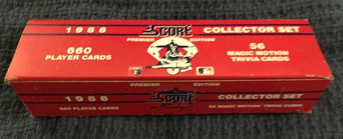 1988 Score Baseball Premier Edition Collector Set Complete 660 Set-open ...