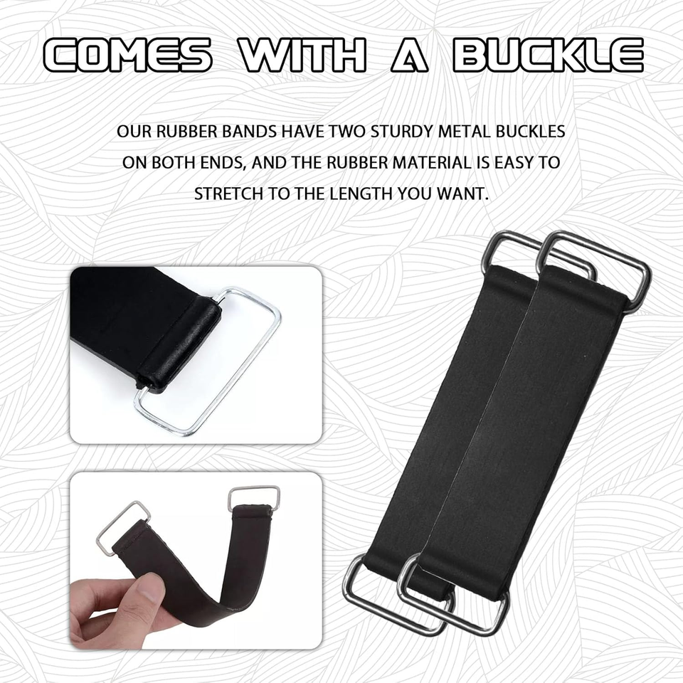 2PCS Rubber Band Straps Battery Box Tie down Strap Stretchable Battery ...