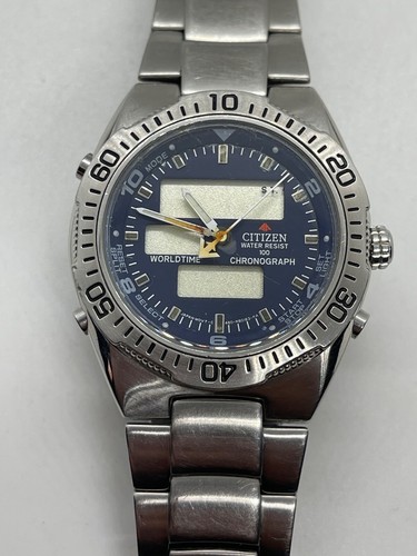 Citizen C460-R30215 Ana-Digital Alarm Chrono Vintage Wrist Watch Japan ...