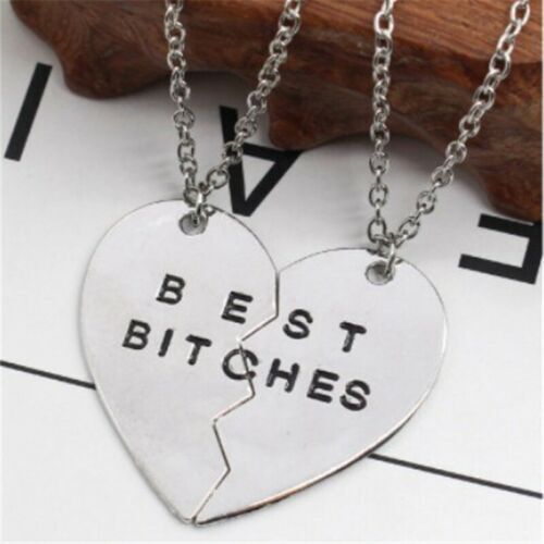 Best Best Pendant Broken Necklace Heart BFF Chain Friends Gift Forever ...