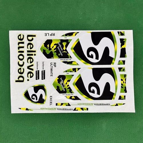 *3D/EMBOSSED* SG BELIEVE BECOME ULTIMATE RED CRICKET BAT STICKER | eBay