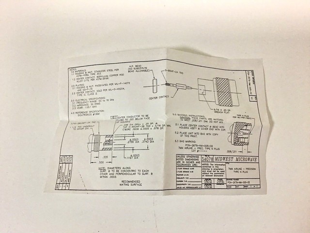 Midwest Microwave Cinch Model 34078 P/N PCN-2679-NM-005-02 for sale ...