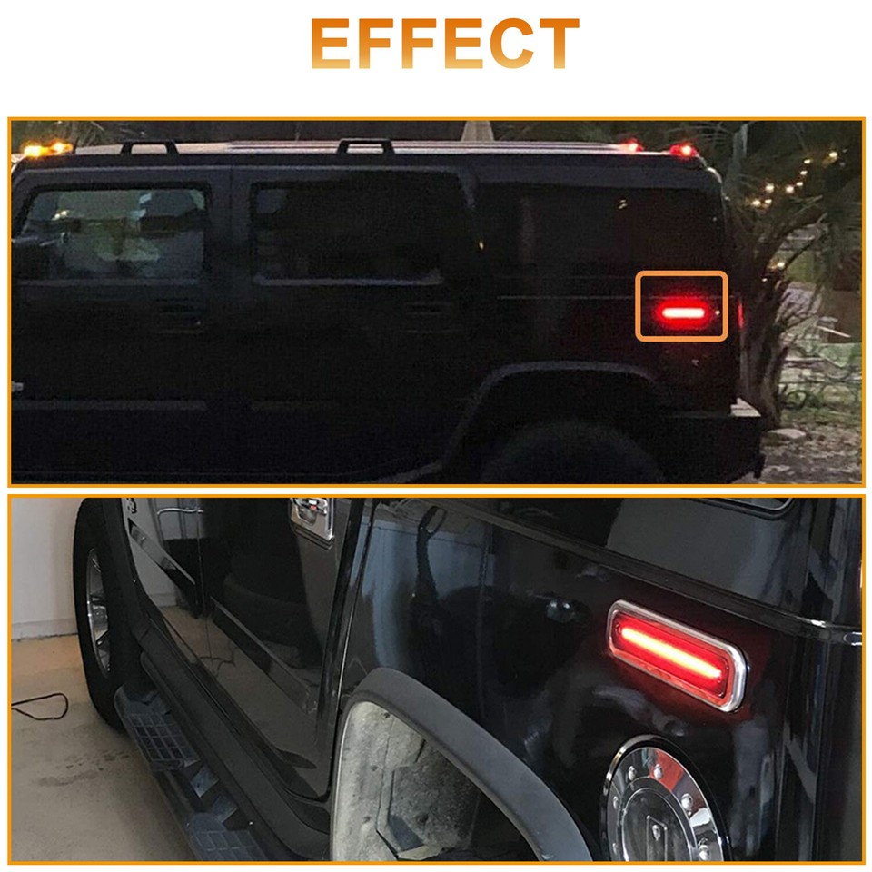 Front Rear Smoked LED Side Marker Cab Top Roof Lights for 2003-2009 ...