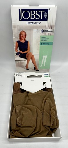 Jobst Ultra Sheer Support Compression Stockings 8-15mmHg Silky Beige sz ...