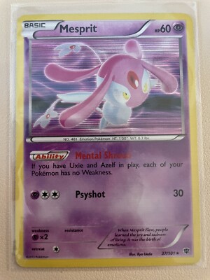 Mesprit - 37/101 - Holo Rare Pokémon TCG Plasma Blast LP | eBay
