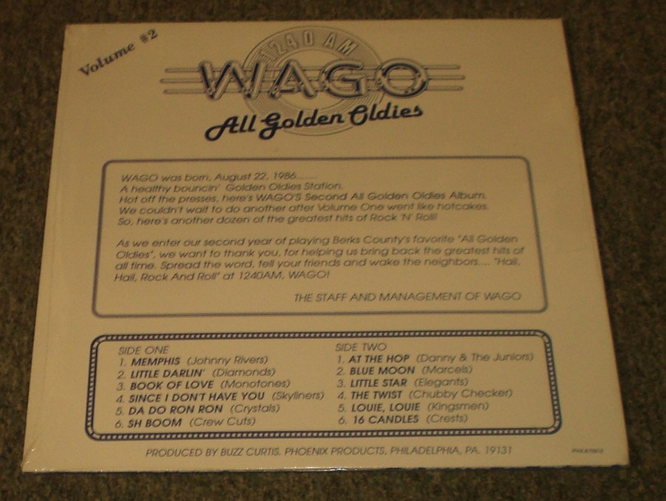 1240 AM WAGO All Golden Oldies Volume #2~SEALED~1950s Rock~FAST ...