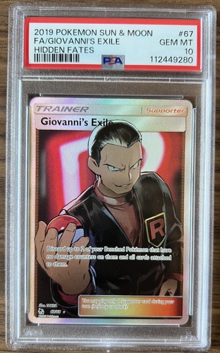 Graded PSA 10 - 2019 Pokemon Sun and Moon English - Giovanni's Exile | eBay