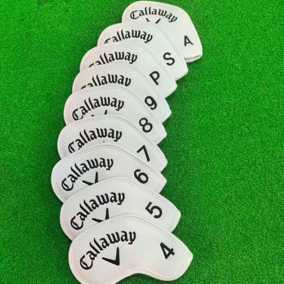 9Pcs Golf Iron Headcovers for Callaway Golf Club Covers Leather ASP 4-9 ...