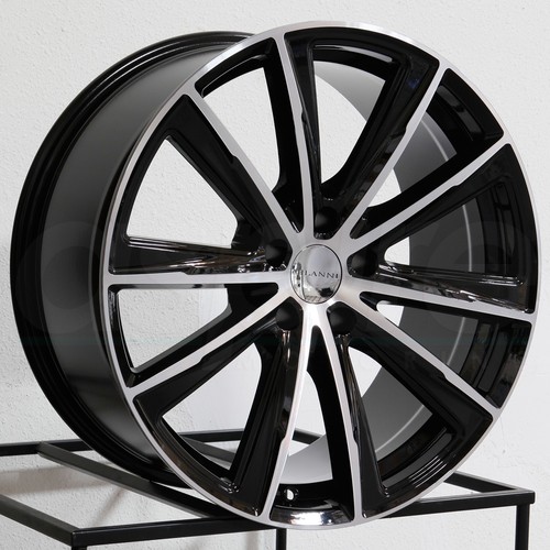One 20x10.5 Milanni 471 Splinter 5x112 30 Black Machined Wheel Rim 66. ...