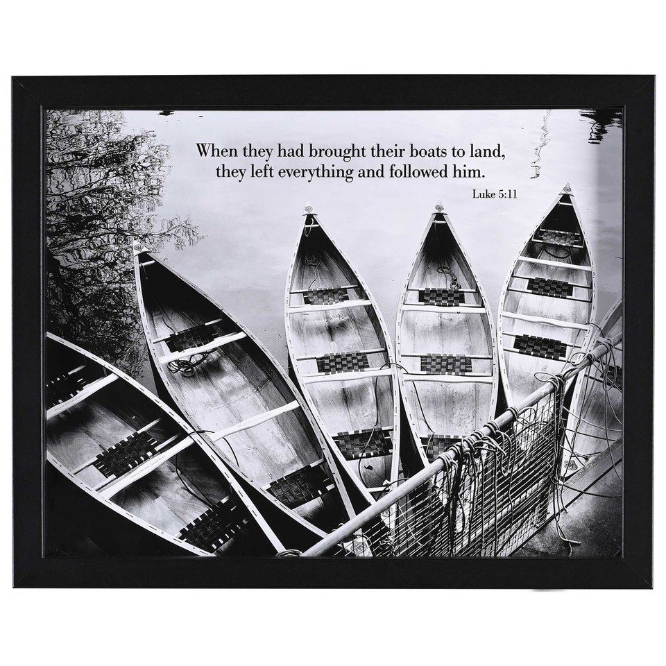 They Left Everything Followed Him 12 x 15 Glass Shadow Box Framed Wall ...