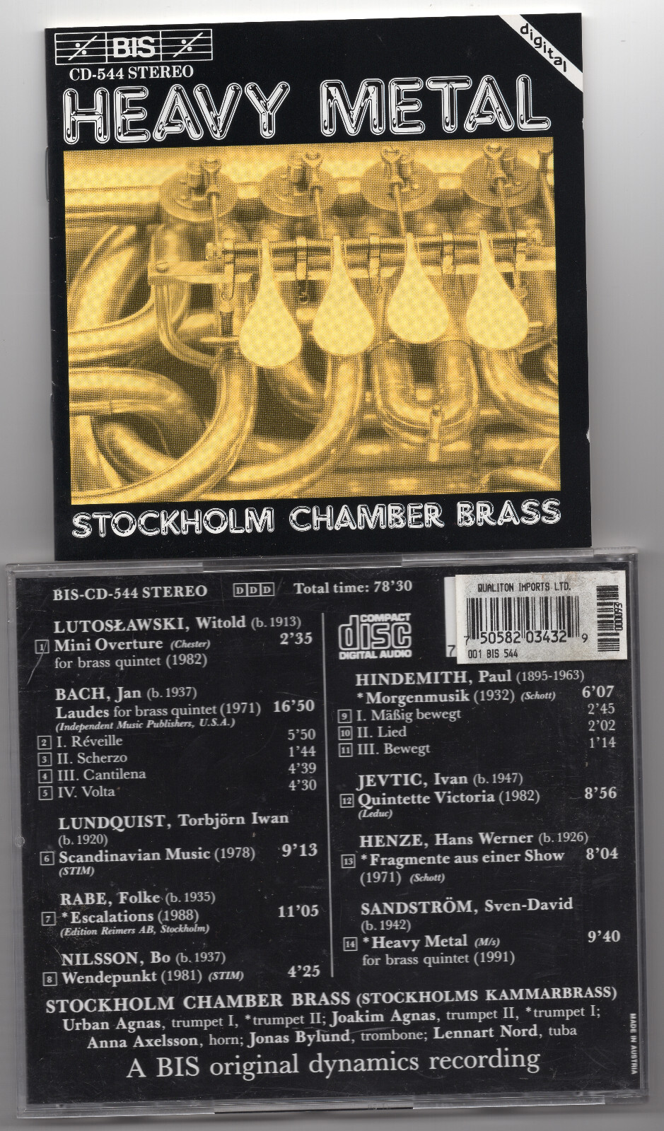 Stockholm Chamber Brass - Heavy Metal, Jan Bach/Rabe/Lundquist ...