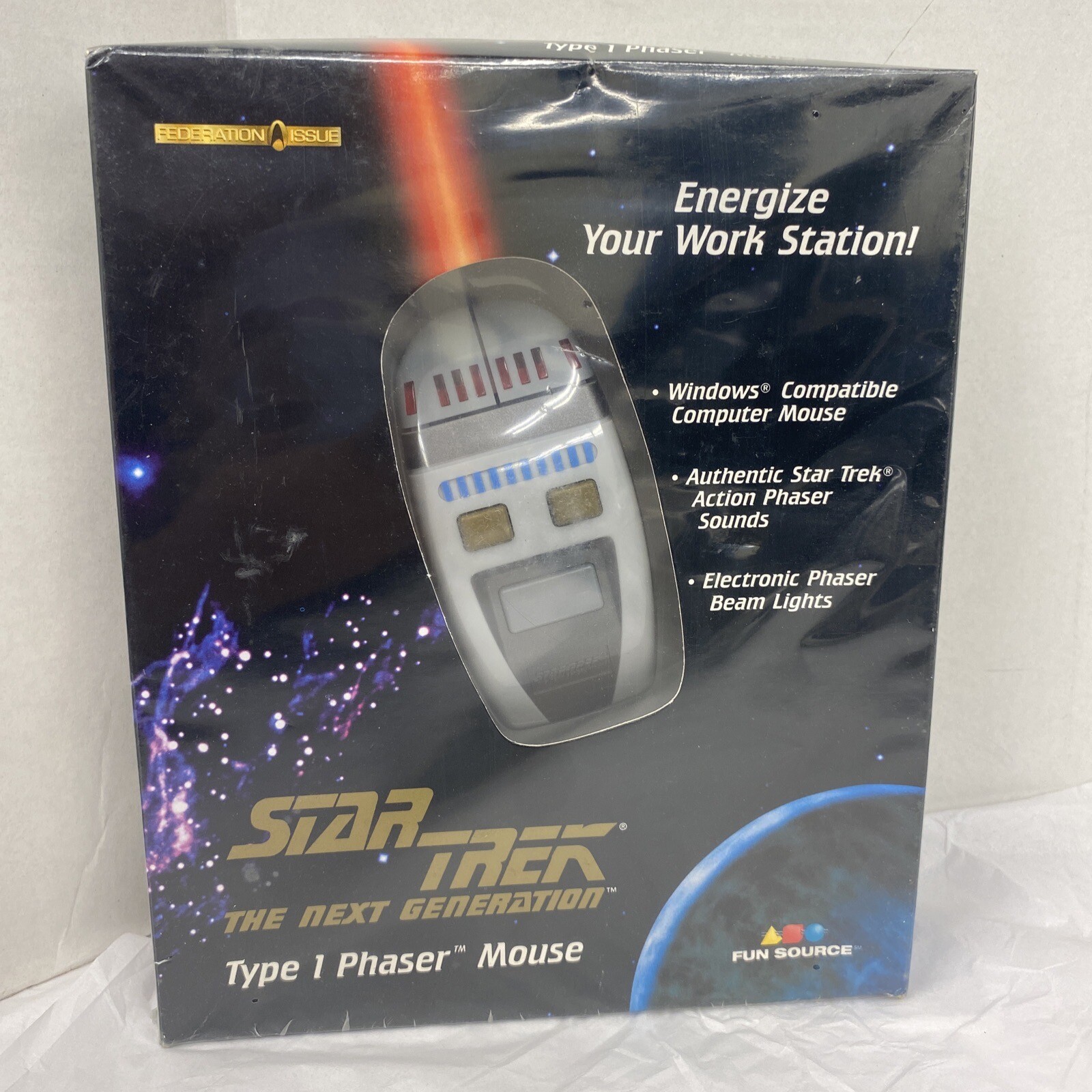 Vintage 1997 Star Trek The Next Generation Type 1 Phaser Mouse Factory ...