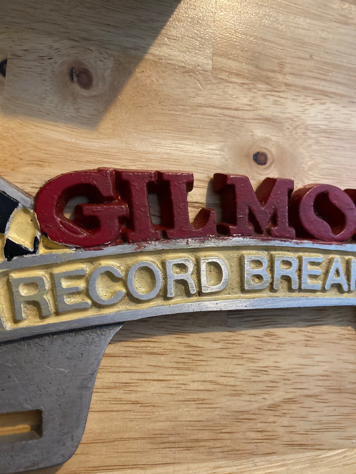 Gilmore Racing License Plate Frame Topper METAL HOTROD Auto Car Truck ...