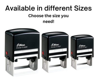 Custom Personalised Self Inking Rubber Stamp | Business Name Address ...