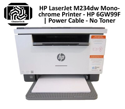 HP LaserJet M234dw Monochrome Printer - HP 6GW99F | Power Cable - No ...