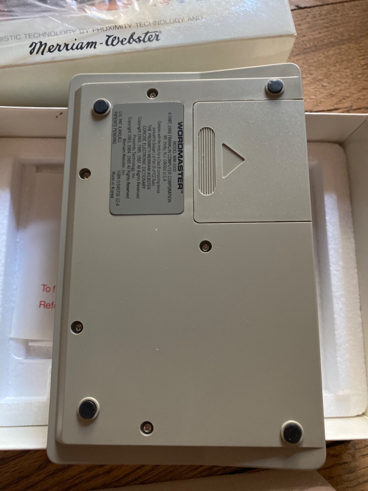 Franklin+Wordmaster+Wm-1000+Pocket+Spell+Checker+Thesaurus+Works for ...