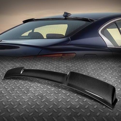 FOR 14-24 INFINITI Q50 REAL CARBON FIBER VIP REAR ROOF WINDOW VISOR ...