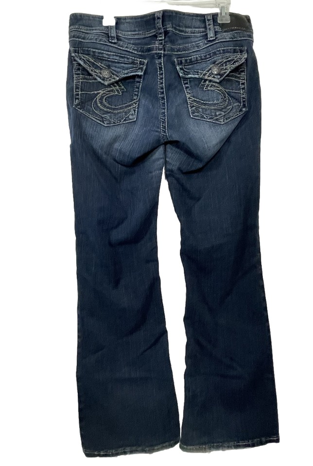 Silver Jeans 27 Tuesday Boot Cut Trouser Button Stretch Cotton Denim ...