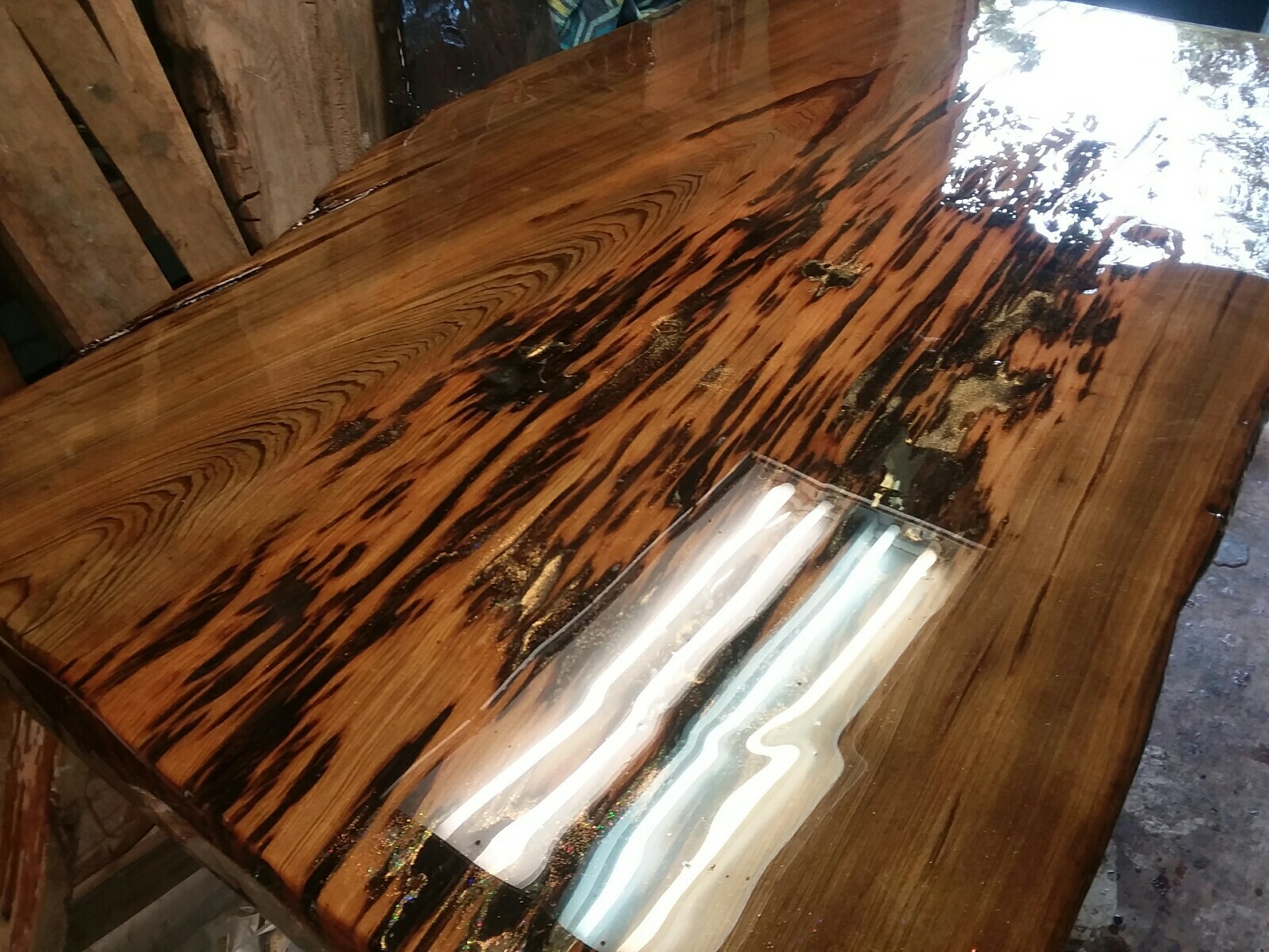 REAL Pecky Sinker Cypress Slab Live Edge Countertop Finished BOTH SIDES ...