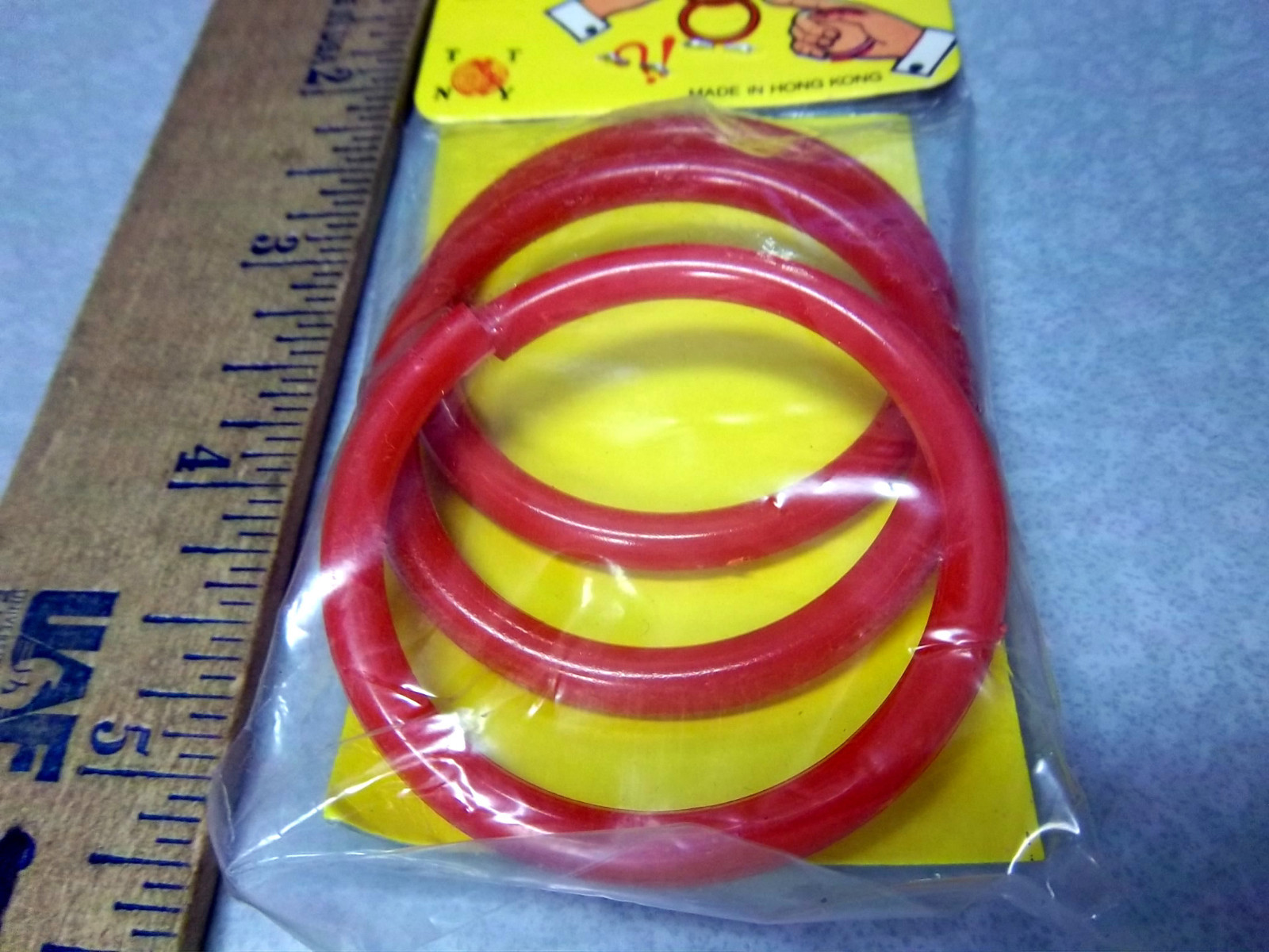 Vintage original 1960 dime store Magic Rings kids toy trick, new in ...