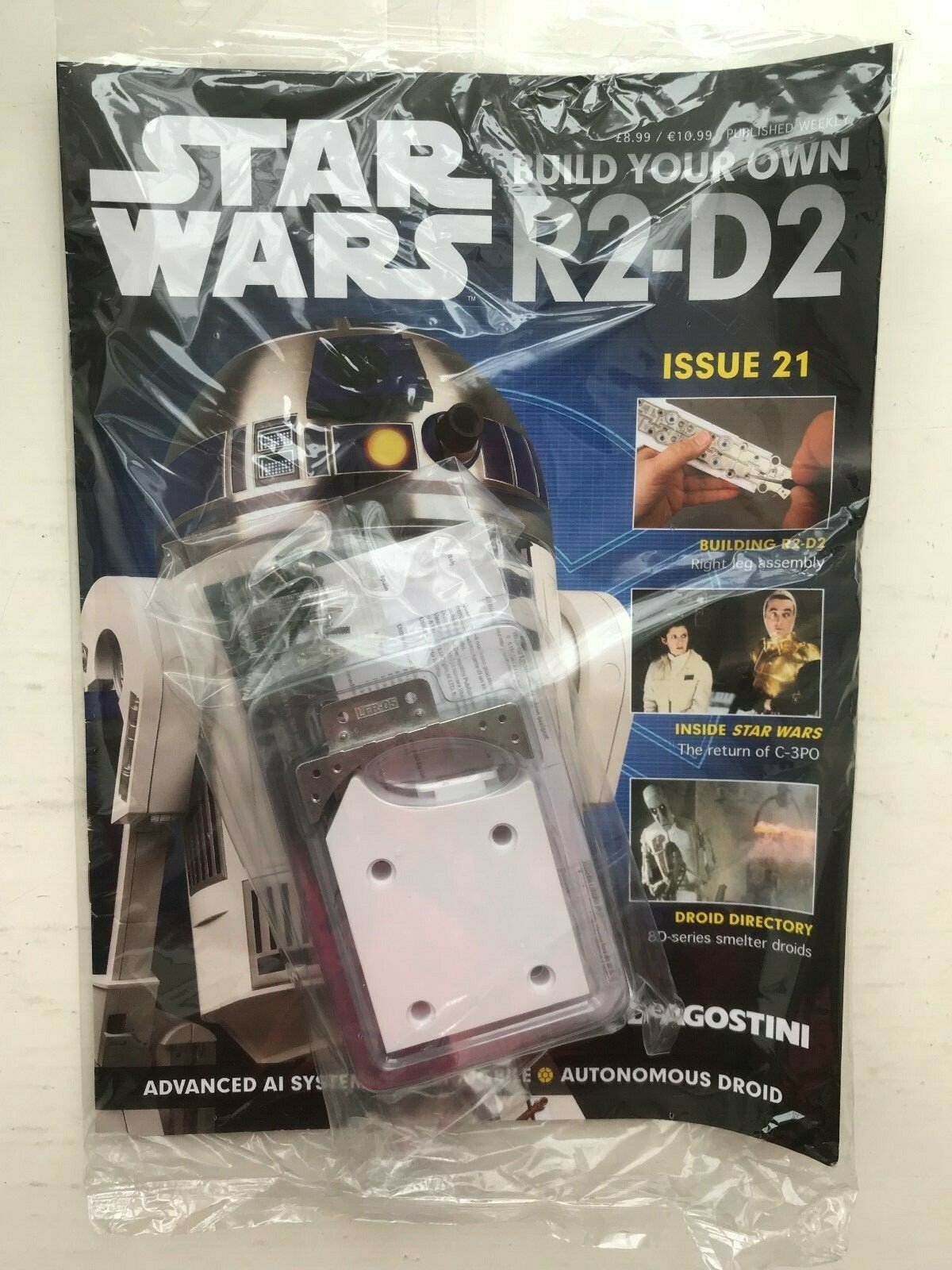 1:2 SCALE DEAGOSTINI STAR WARS BUILD YOUR OWN R2-D2 ISSUE 21 COMPLETE ...