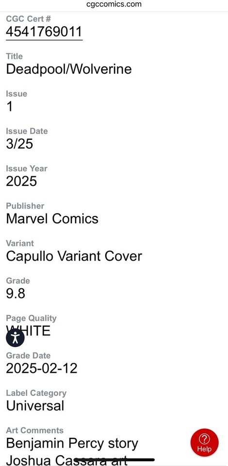 RARE Deadpool & Wolverine WWIII #1 Greg Capullo Marvel Variant CGC 9.8 ...