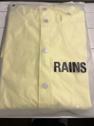 Rains Brand Long Jacket Raincoat Straw Yellow XL Rain Hooded ...