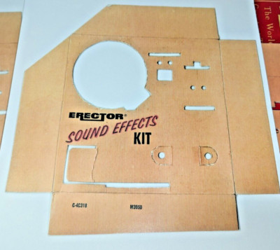REPRODUCTION A.C. GILBERT ERECTOR SET SOUND EFFECTS "DECAL" U-CUT | eBay