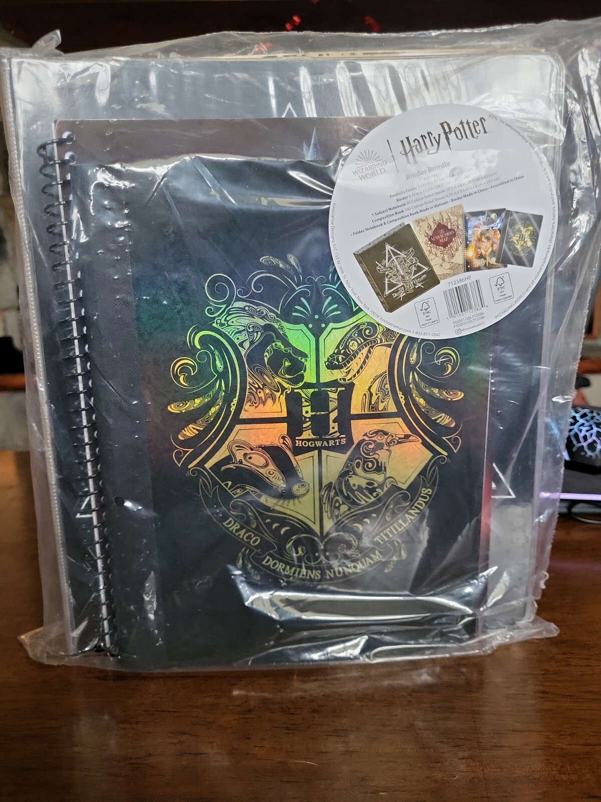 4 Piece Set Harry Potter Binder Bundle Folder Binder Notebook ...