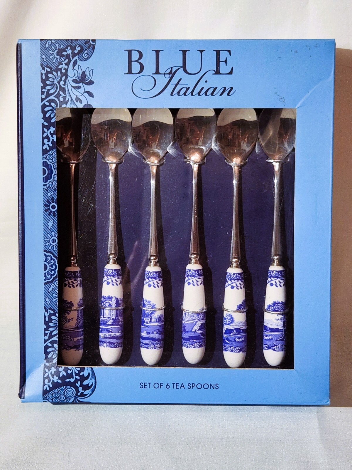 Spode BLUE ITALIAN Tea Spoons (Boxed Set of 6) – New in Box | eBay