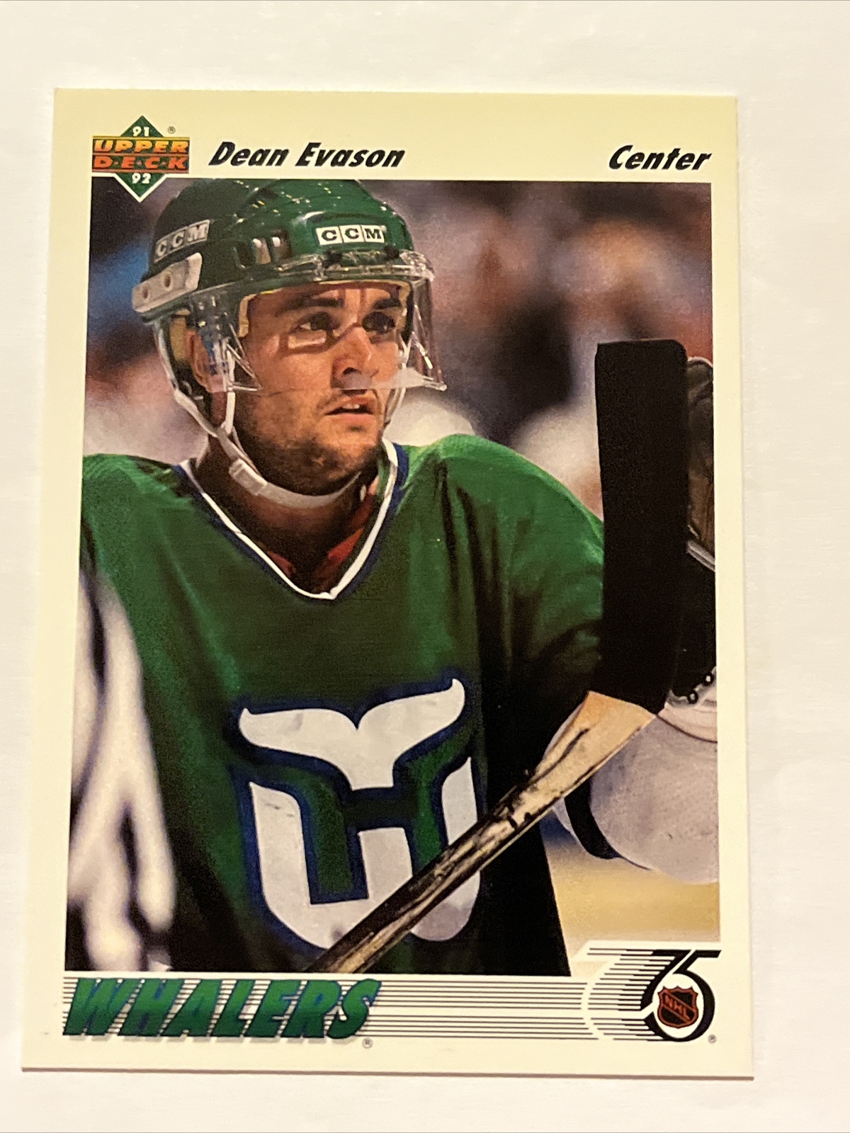 1991-92 Upper Deck #127 Dean Evason Hartford Whalers | eBay