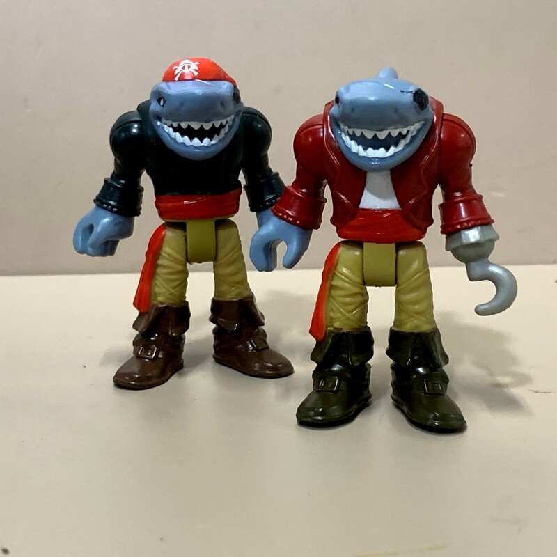 6pcs Fisher-Price Imaginext Pirate Adventures Shark Pirate Captain Hook ...