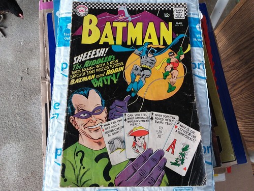 Vintage 1966 No. 179 Batman Comic DC Riddler 2nd Appearance Silver Age ...