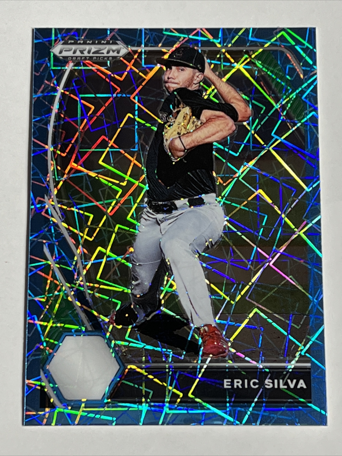 2021 Panini Prizm Draft Picks Carolina Blue Velocity #PDP115 Eric Silva | eBay