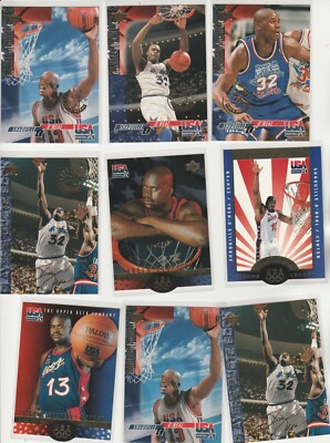 SHAQUILLE O'NEAL 90'S RAINBOW LOT UPPER DECK USA (16) DIFFRENT W/ 5 ...